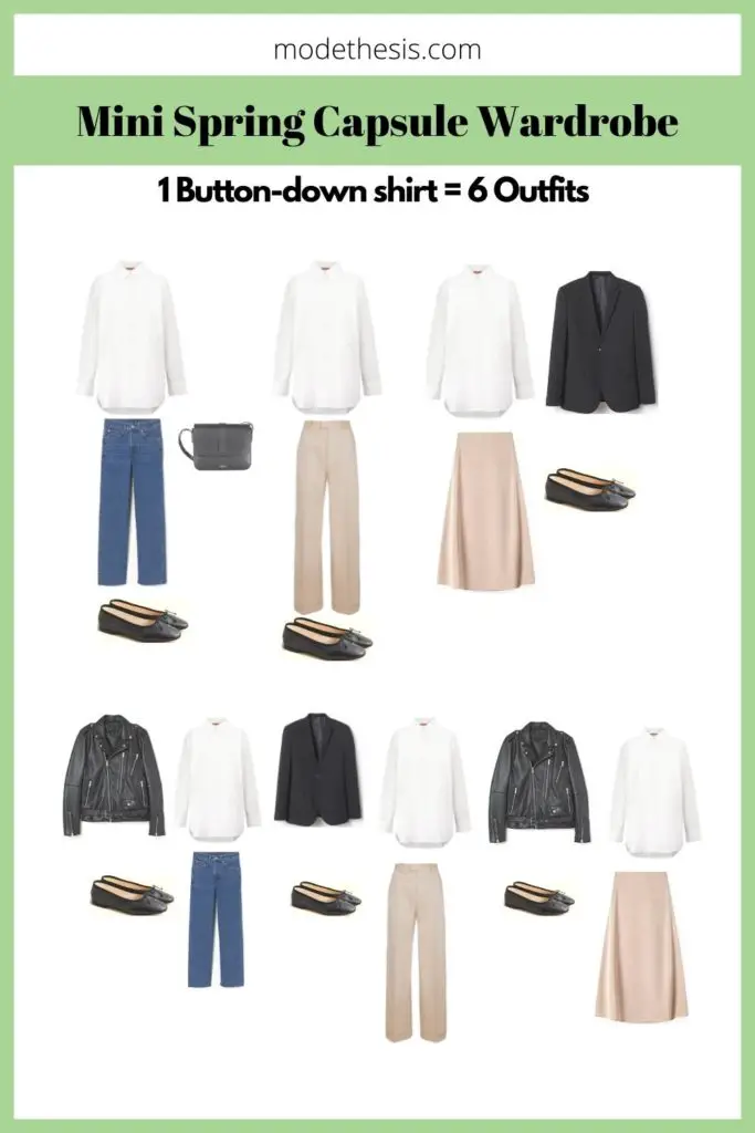 Mini Spring Capsule Wardrobe: 10 Pieces & 18 Outfits - Mode Thesis